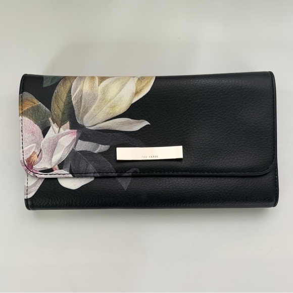 Ted Baker | Bags | Ted Baker Jewelry Travel Pouch Botanical Pebbled ...